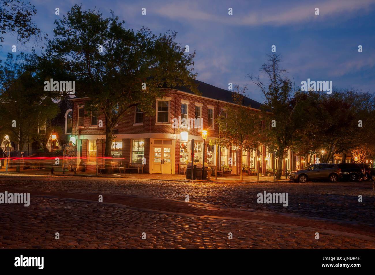 USA, Massachusetts, Nantucket Island. Nantucket Town, Main Street ...