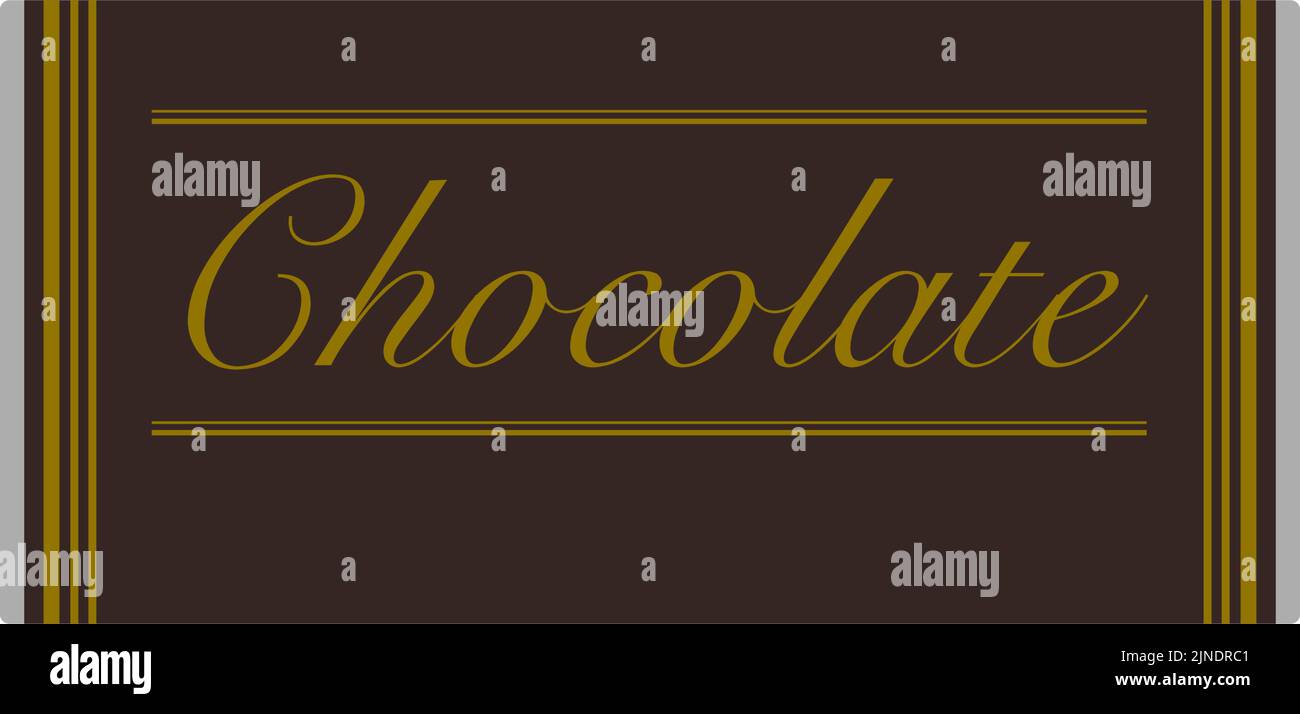 Vector illustration of one packaged black chocolate Stock Vector Image ...
