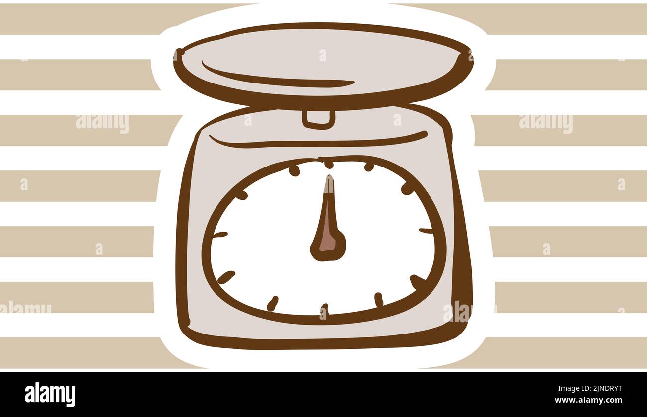 Weighing scale chocolate Stock Vector Images - Alamy