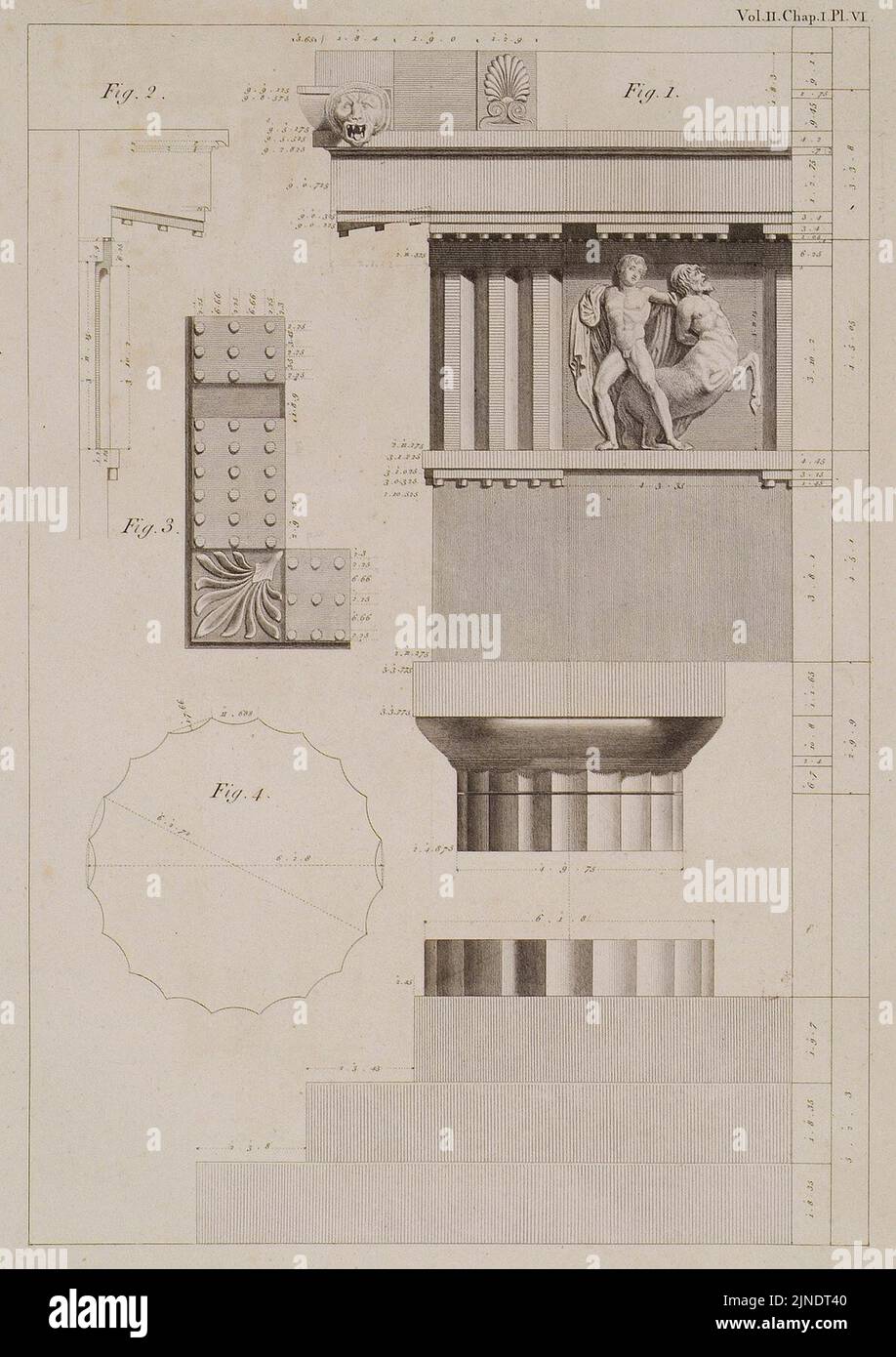 The Capital and Entablature of the Columns of the Portico - Stuart ...