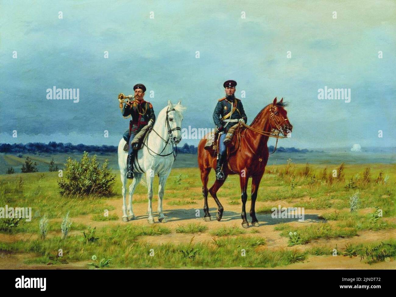 The Captain and the Trumpet Major of the Guards Horse Artillery on the ...