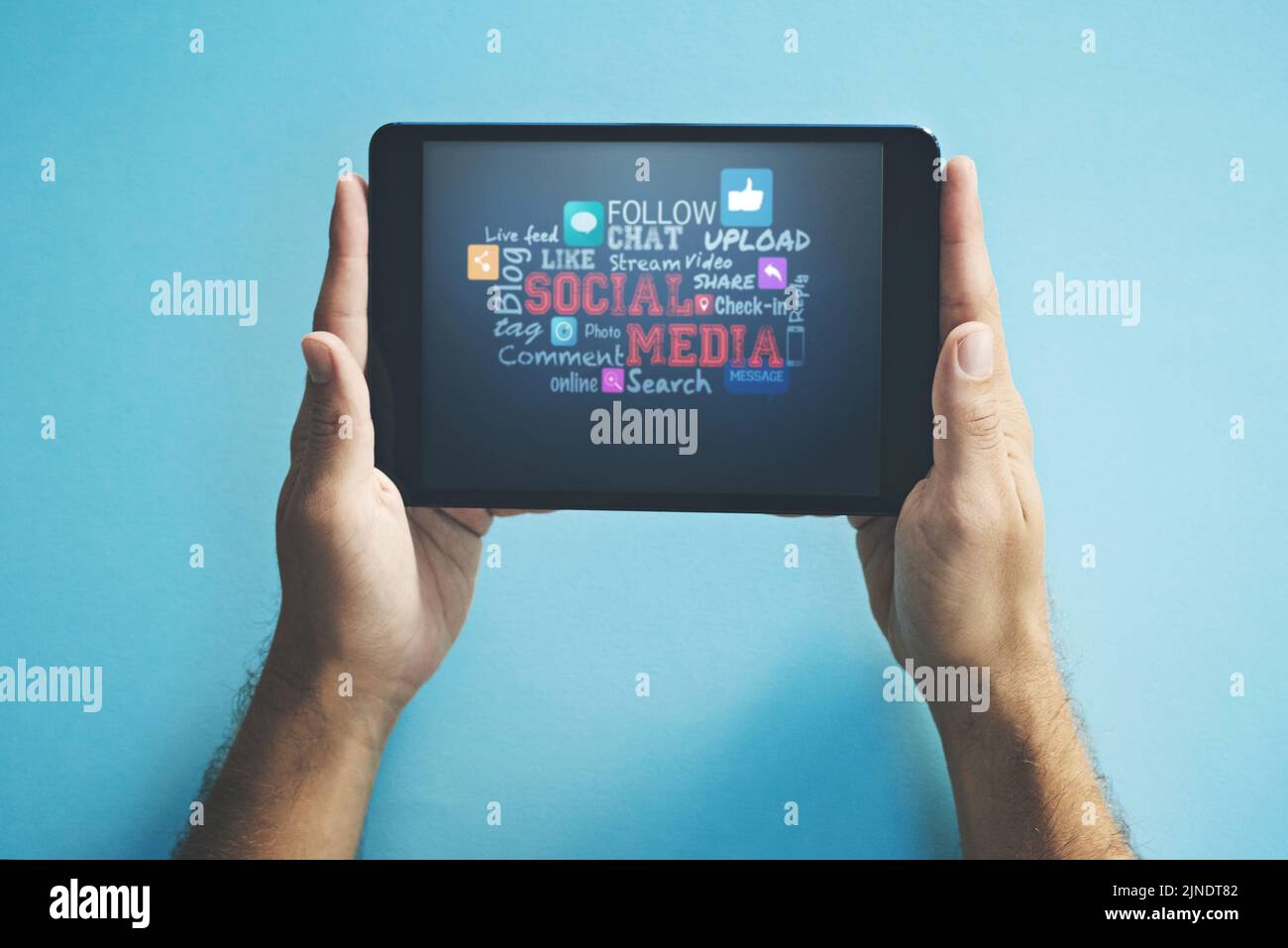 Closeup man checking notifications on hi-res stock photography and ...