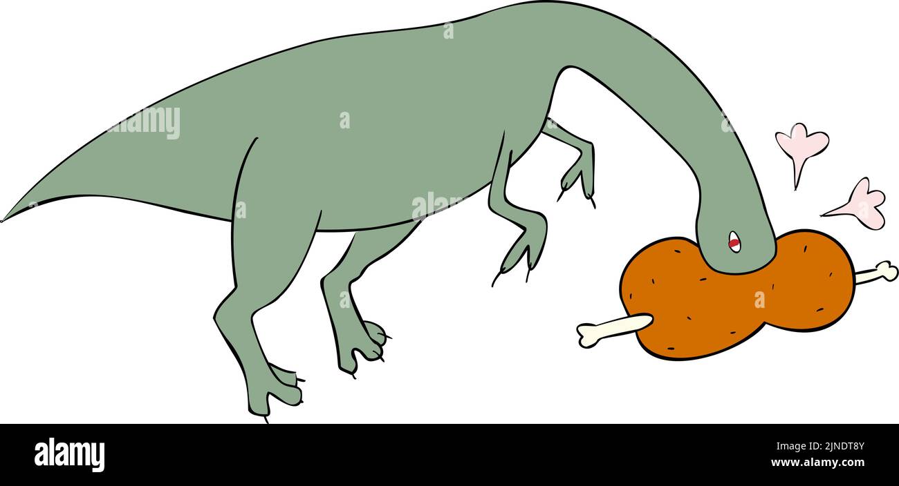 Illustration of dinosaur Eoraptor - Eat meat Stock Vector Image & Art ...
