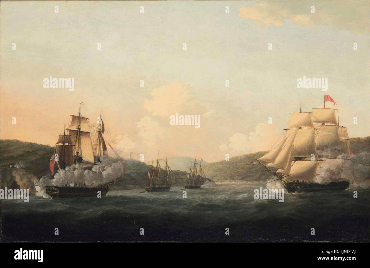 The capture of the 32-gun French frigate Amiable and the corvette Ceres ...