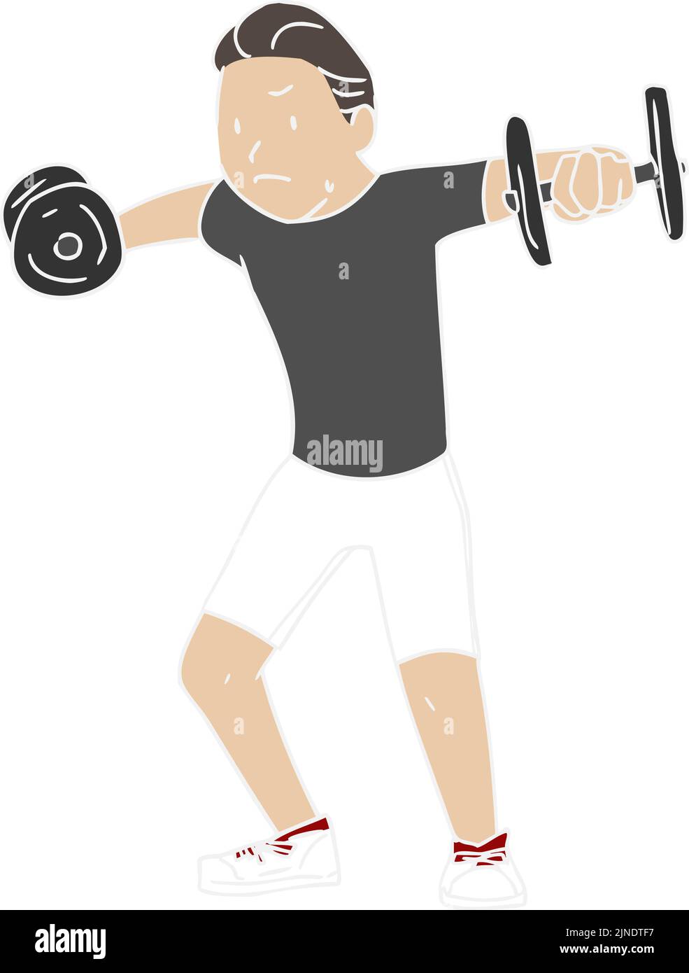 Exercise: muscle training: Men Raising Side Stock Vector Image & Art ...