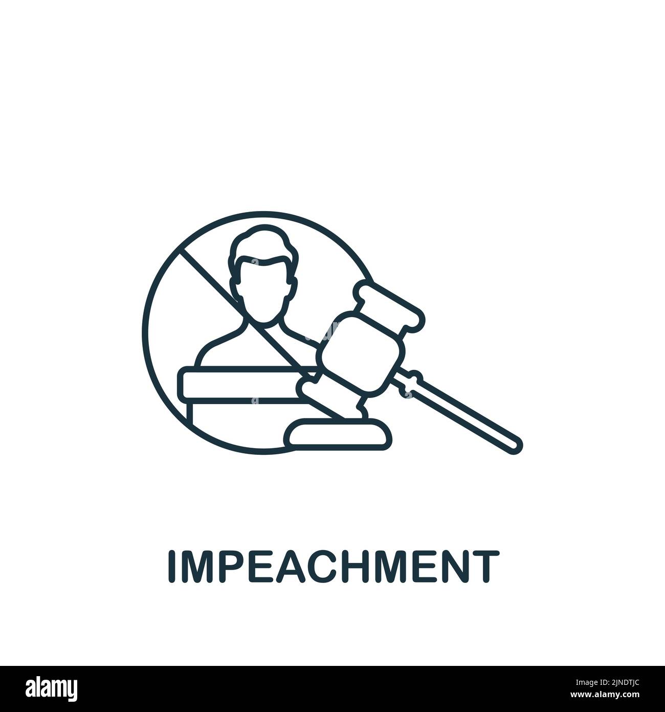 Impeachment icon. Monochrome simple line Economic Crisis icon for ...