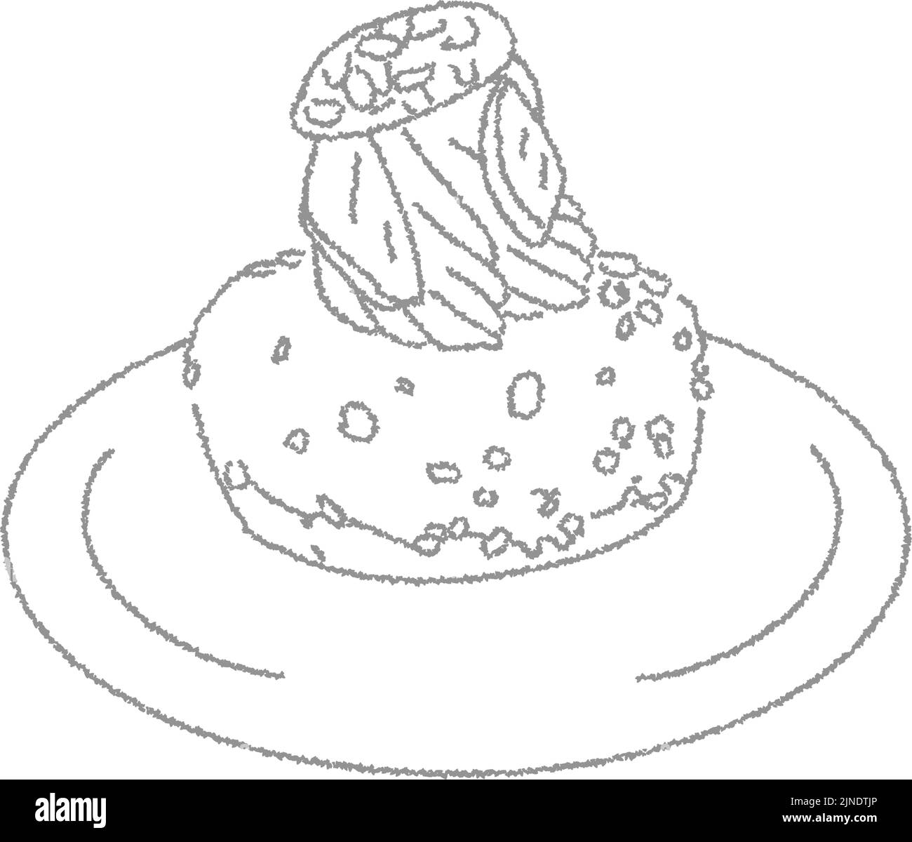 Illustration of food sweets cream puff Stock Vector Image & Art - Alamy