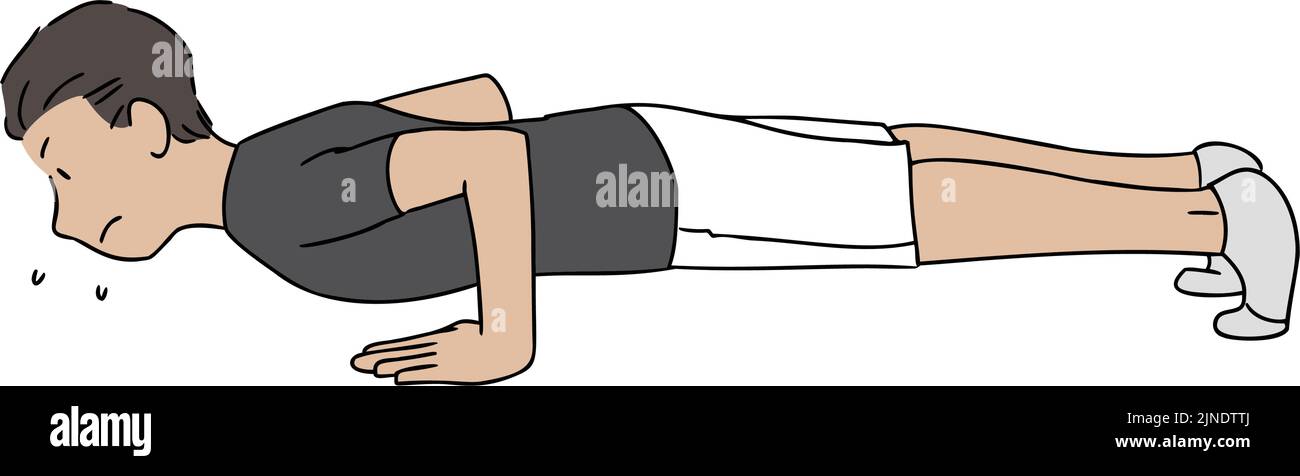 Men doing push-ups Stock Vector Image & Art - Alamy