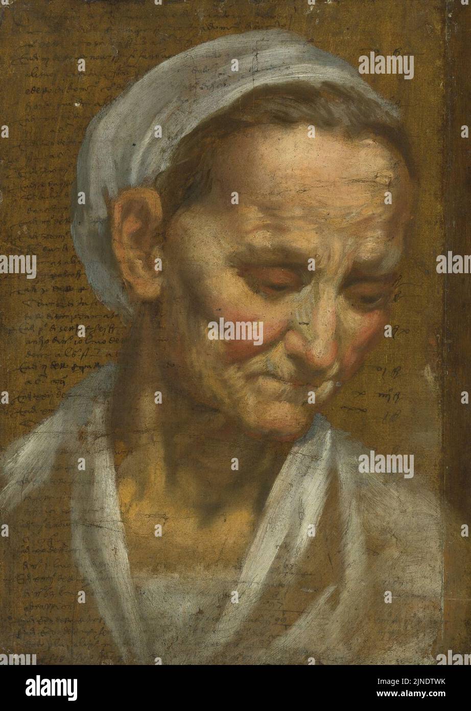THE CARRACCI FAMILY WORKSHOP, HEAD OF AN OLD WOMAN LOOKING DOWN TO THE ...