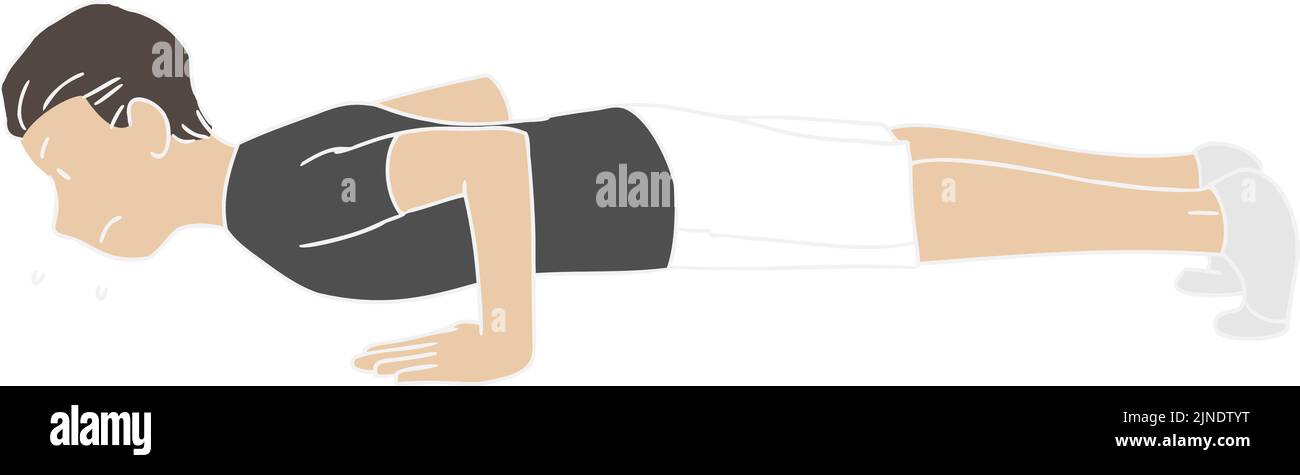 Men doing push-ups Stock Vector Image & Art - Alamy