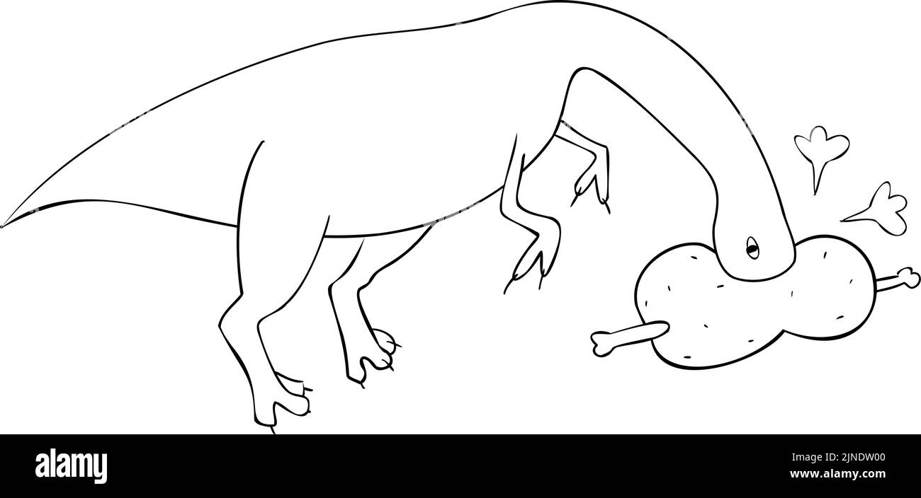 Illustration of dinosaur Eoraptor - Eat meat Stock Vector Image & Art ...