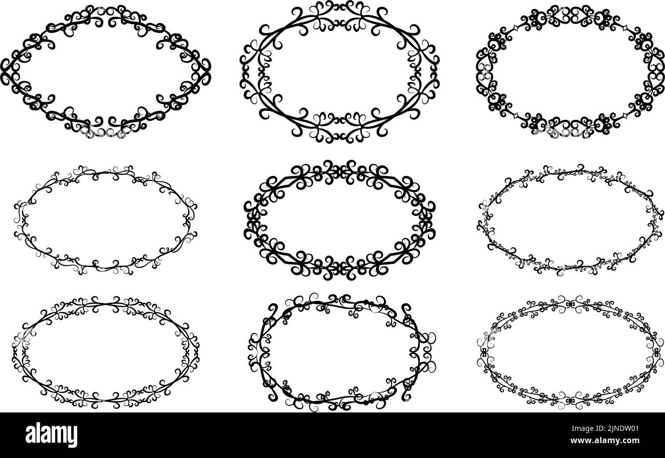 9 sets of Gothic frames Stock Vector Image & Art - Alamy