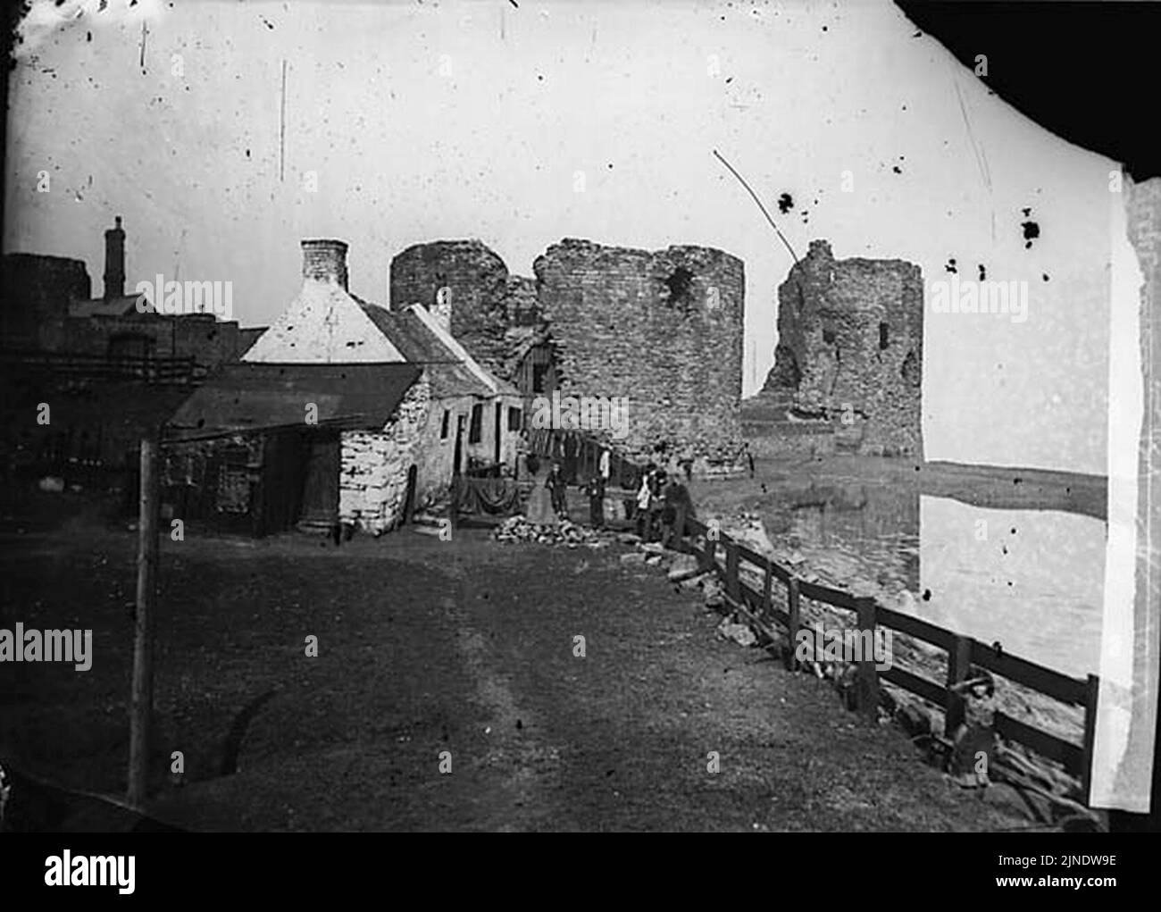 The castle, Flint Stock Photo - Alamy