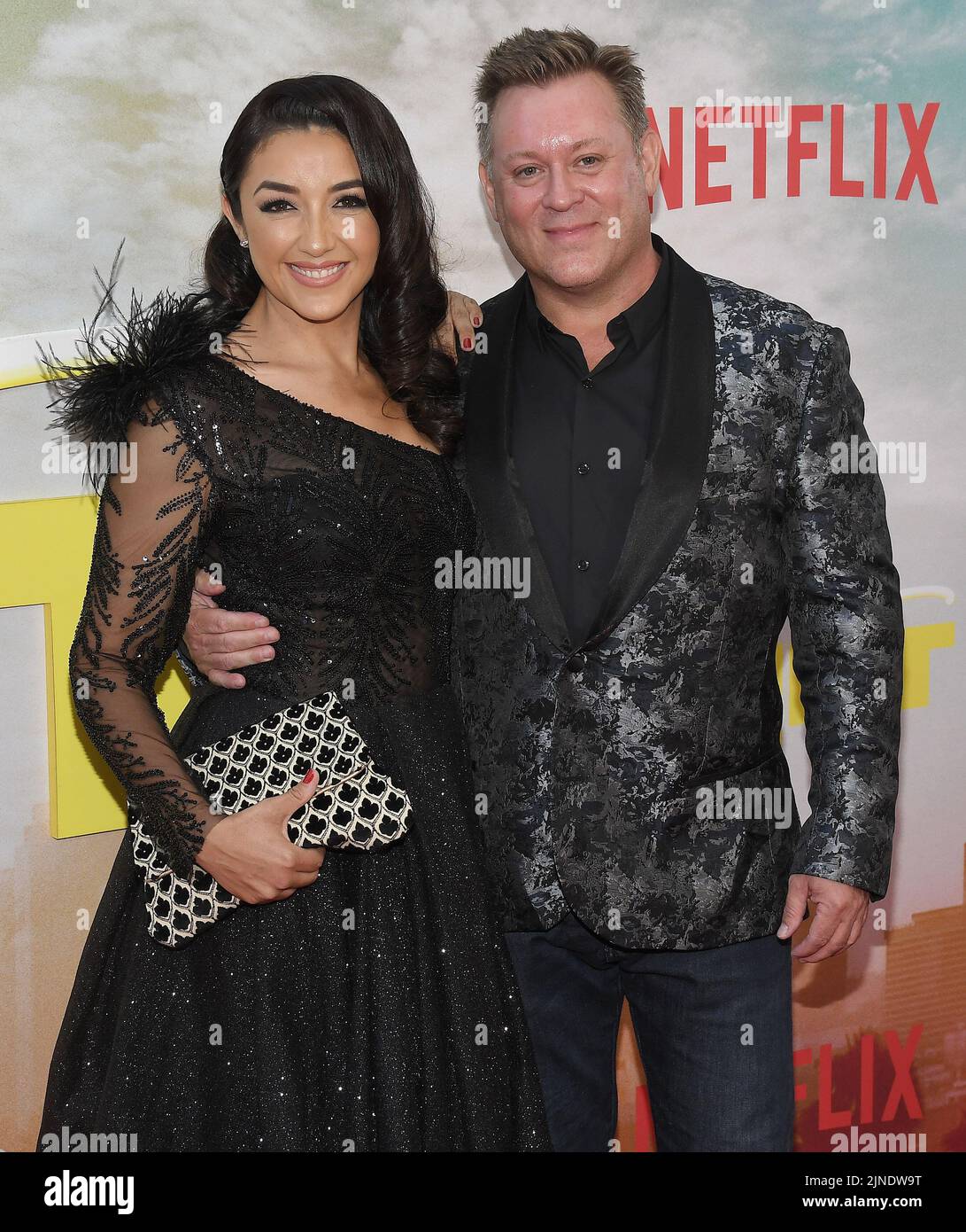(L-R) Yvette Yates Redick and Shaun Reddick arrives at the Netflix's ...