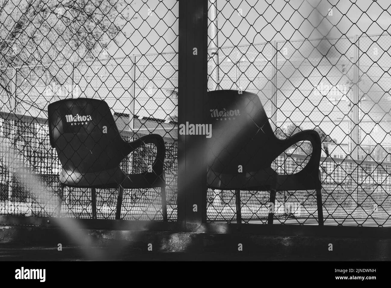 View empty chairs in Black and White Stock Photos & Images - Alamy