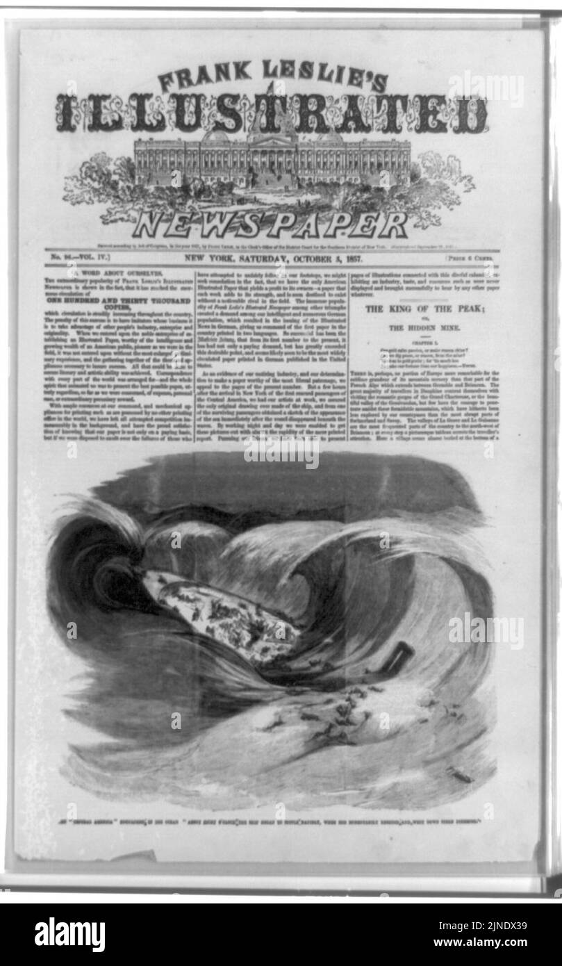The Central America engulphed in the ocean, about eight the ship began ...