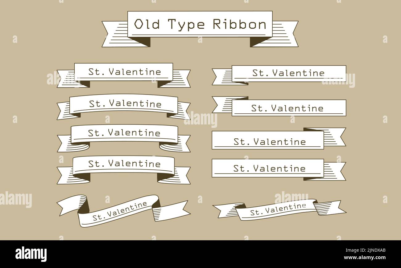 Old-fashioned type ribbon set Stock Vector Image & Art - Alamy