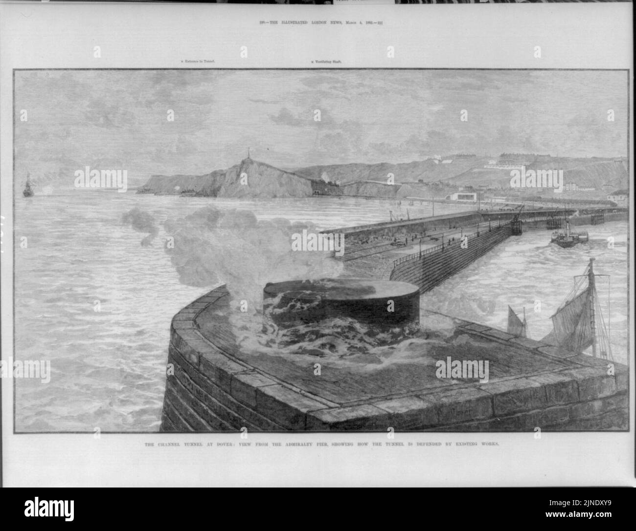 Dover channel tunnel Black and White Stock Photos & Images - Alamy