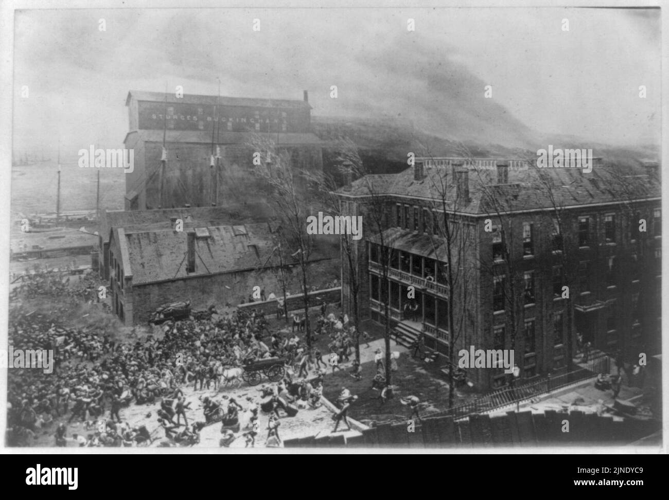 The Chicago Fire, 1871 Stock Photo - Alamy