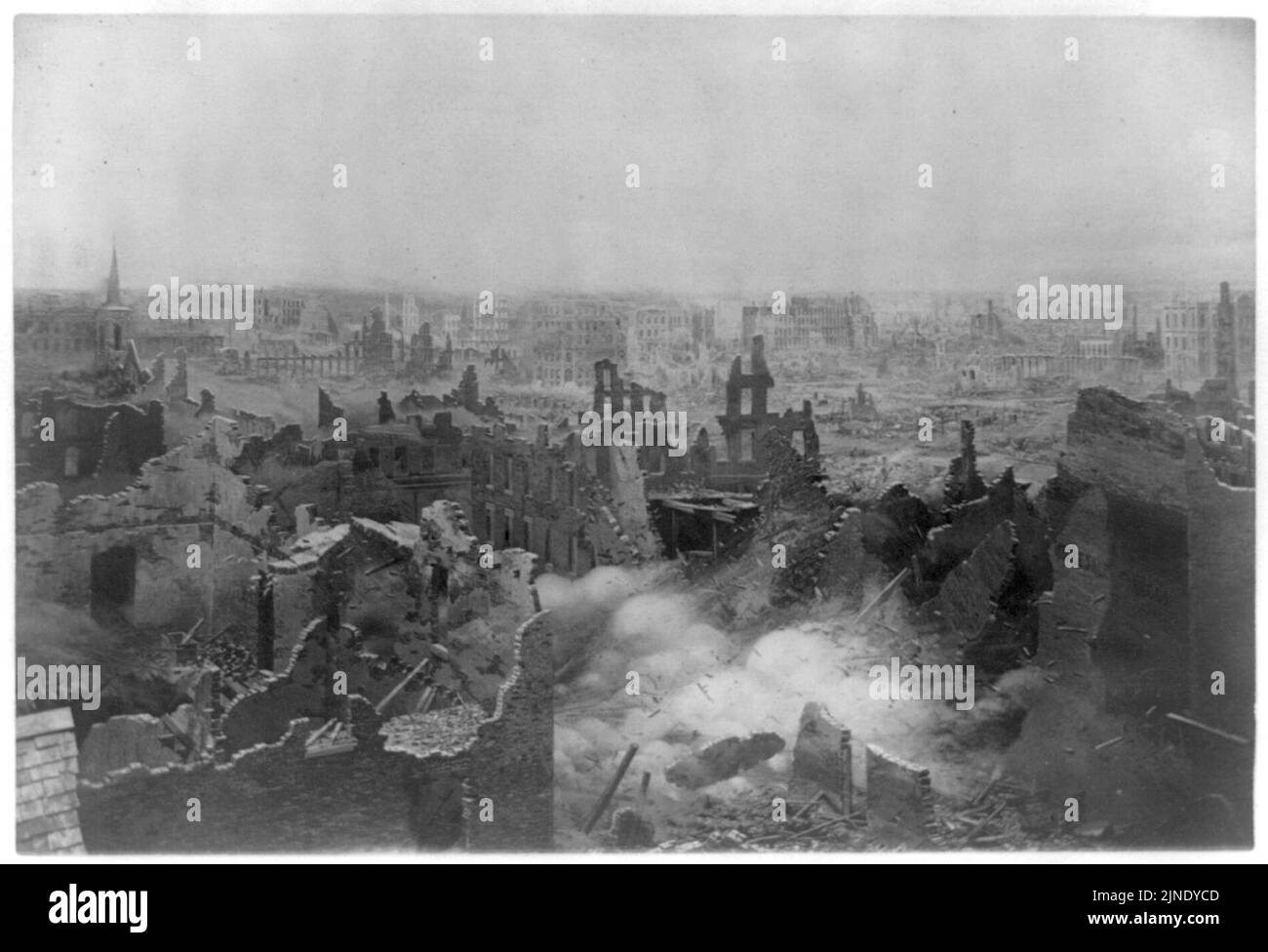 The Chicago Fire, 1871 Stock Photo - Alamy