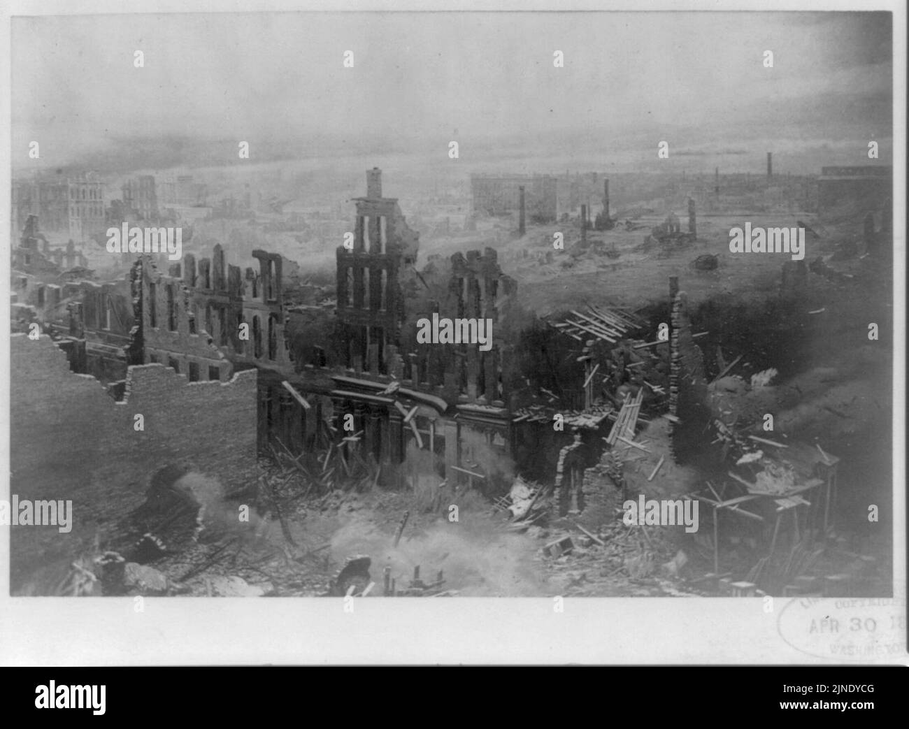 The Chicago Fire, 1871 Stock Photo - Alamy
