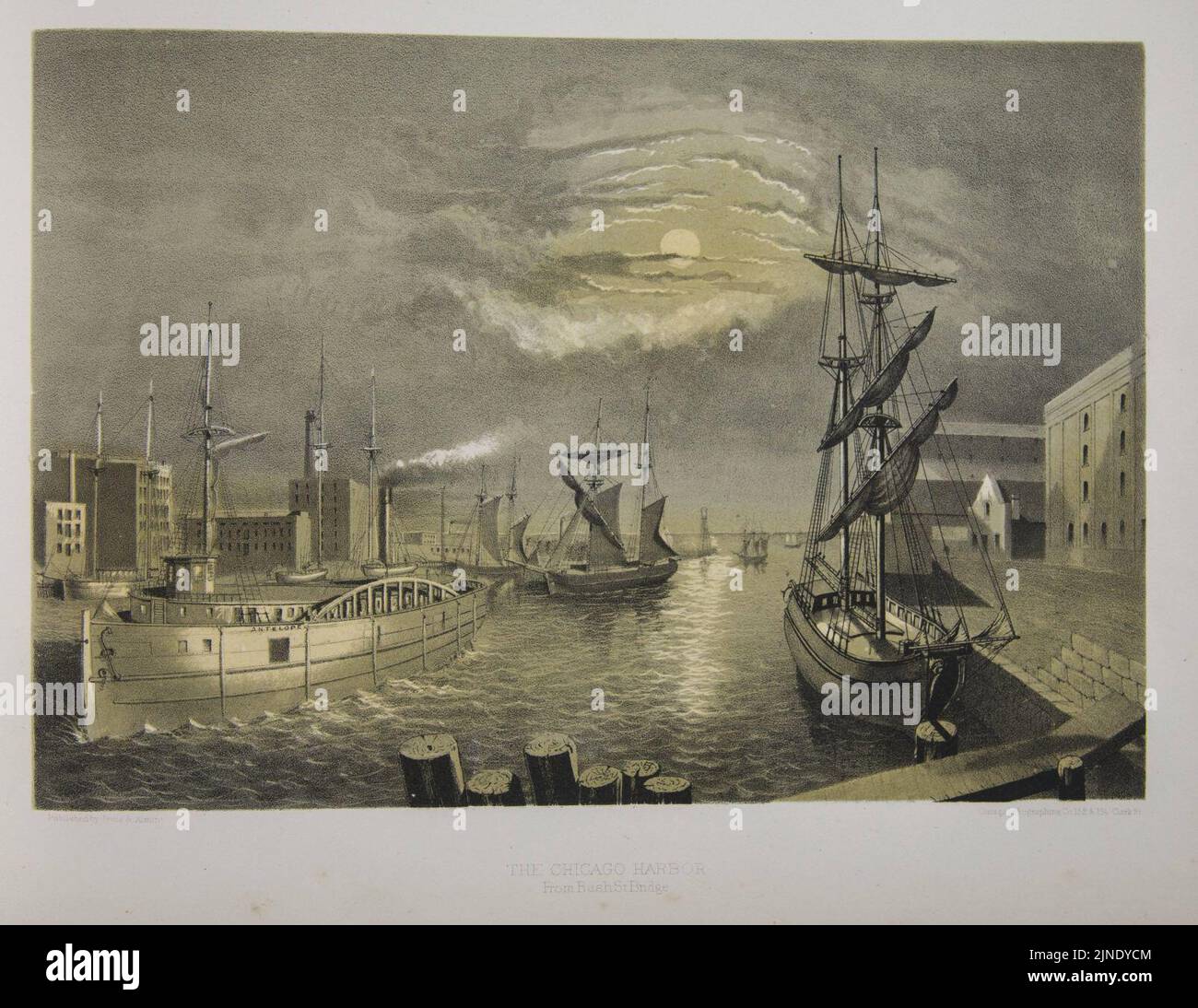 Chicago harbor vintage hi-res stock photography and images - Alamy