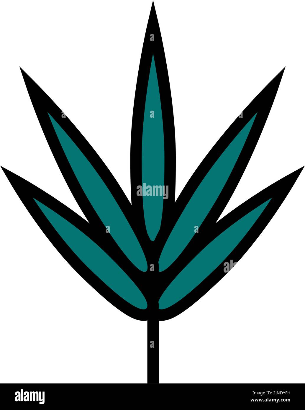 bamboo leaf color icon vector illustration Stock Vector Image & Art - Alamy