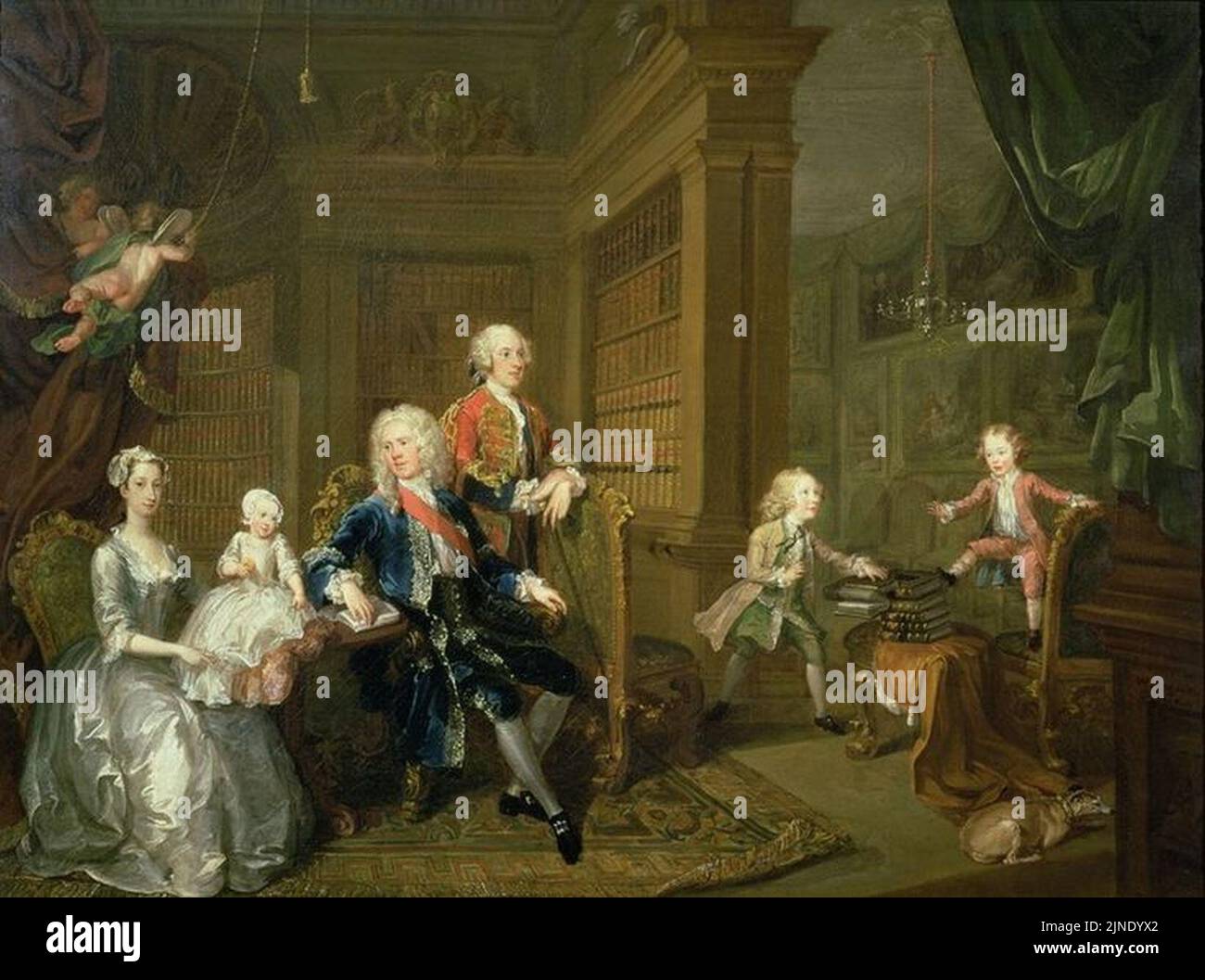 The Cholmondeley Family, William Hogarth, 1732 Stock Photo - Alamy