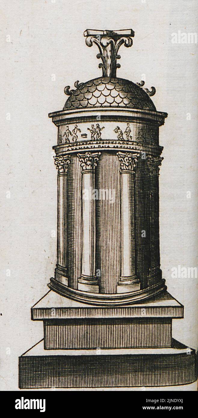 The Choregic monument of Lysicrates in Athens - Spon Jacob - 1678 Stock ...