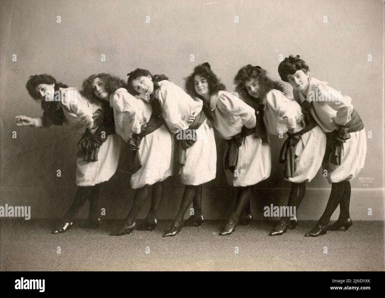 The chorus line from the stage play ''The Chaperons'' Stock Photo - Alamy