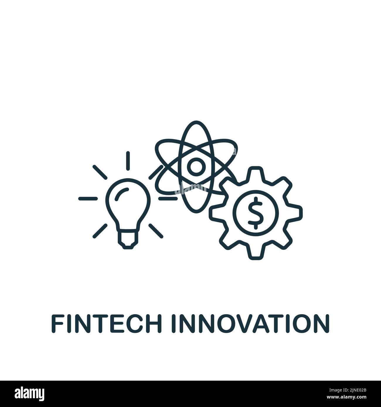 Fintech Innovation icon. Monochrome simple Fintech Industry icon for ...