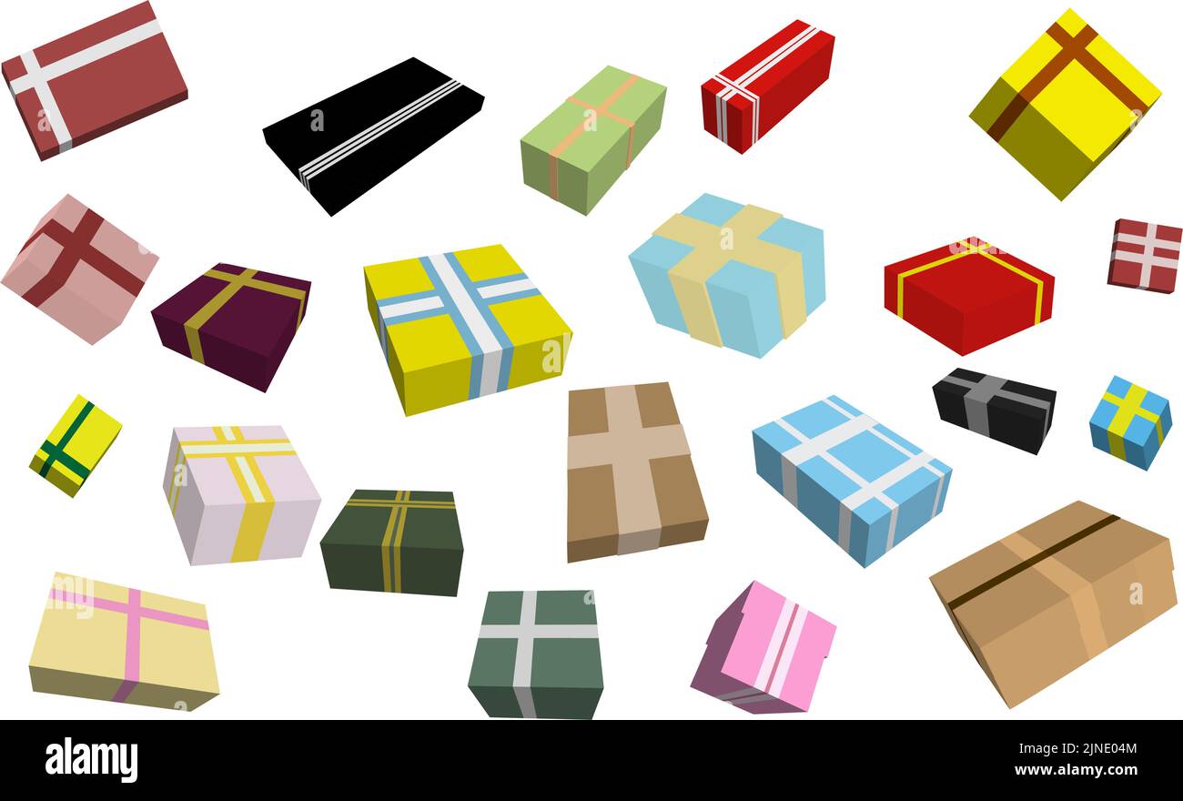 Lots of colorful gift boxes Stock Vector Image & Art - Alamy