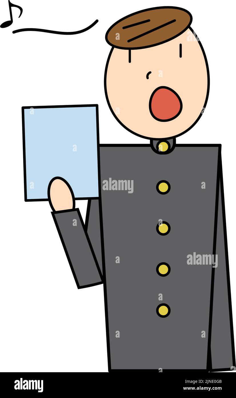 Graduation boy pattern, drawing by analog taste Stock Vector Image ...