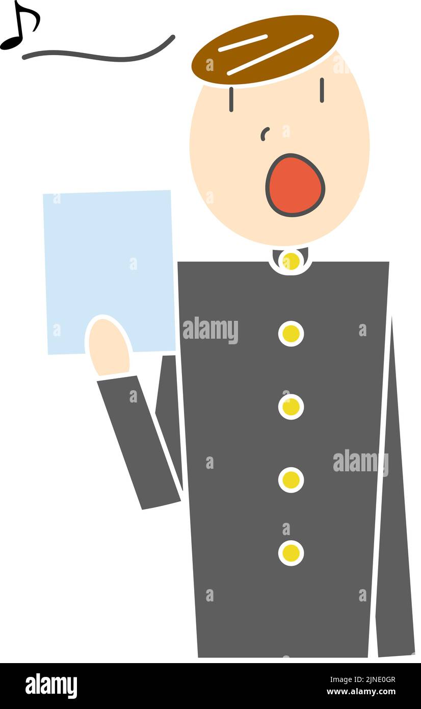 Graduation boy pattern, drawing by analog taste Stock Vector Image ...