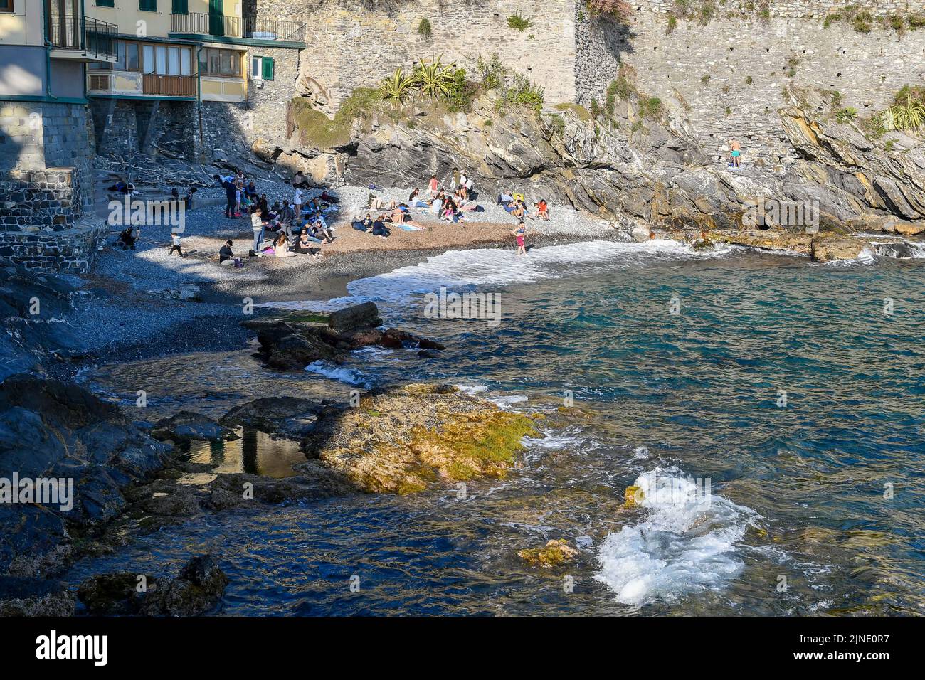 The beach of nervi village hi-res stock photography and images - Alamy