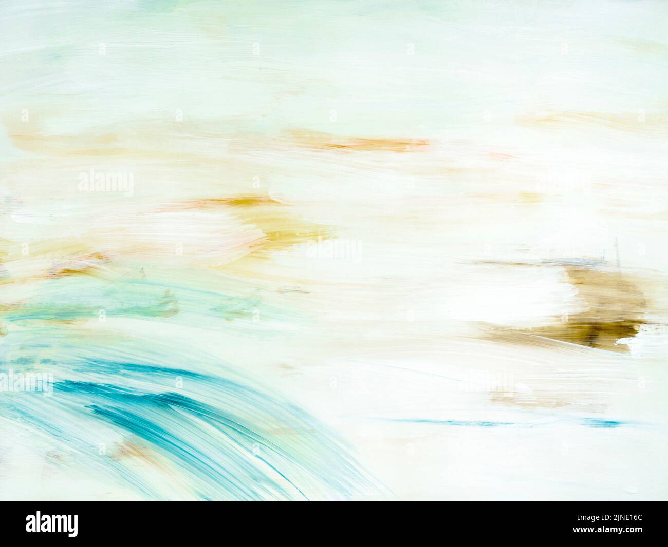 Abstract sea landscape. Original painting. Hand drawn, impressionism ...