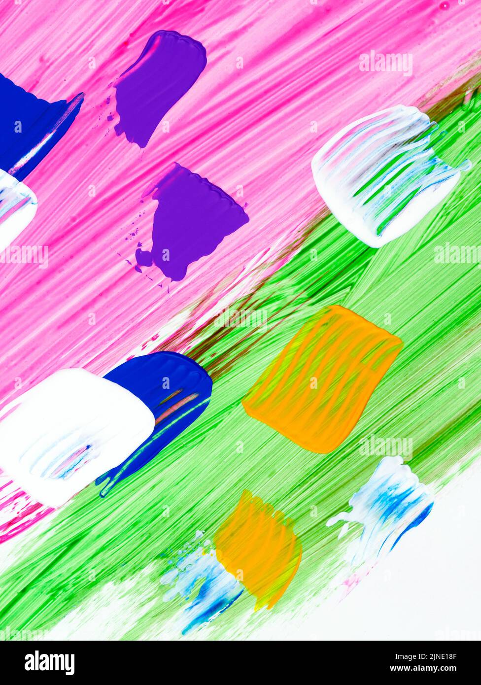 Creative abstract hand painted background, multicolor artwork, brush ...