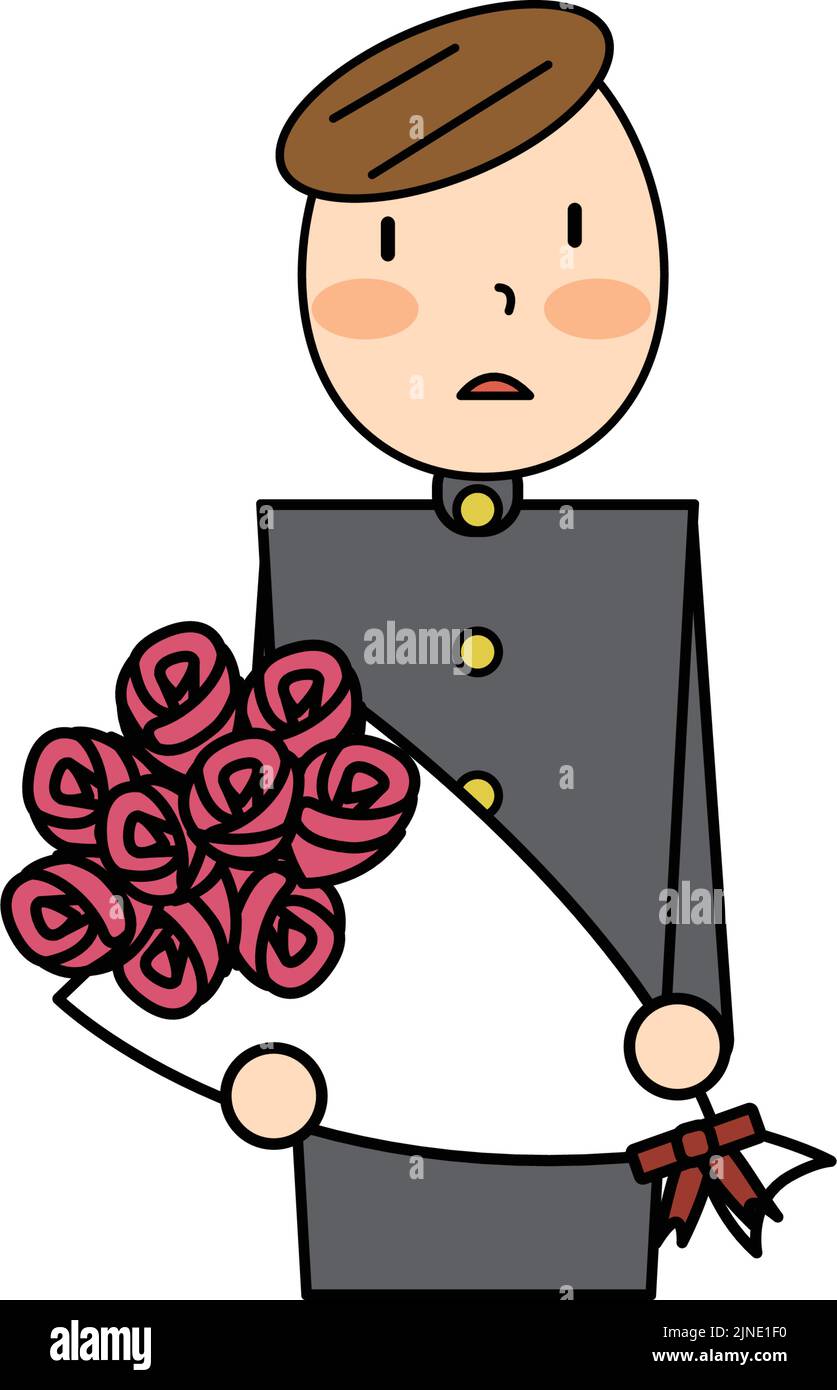 Graduation boy pattern, drawing by analog taste Stock Vector Image ...