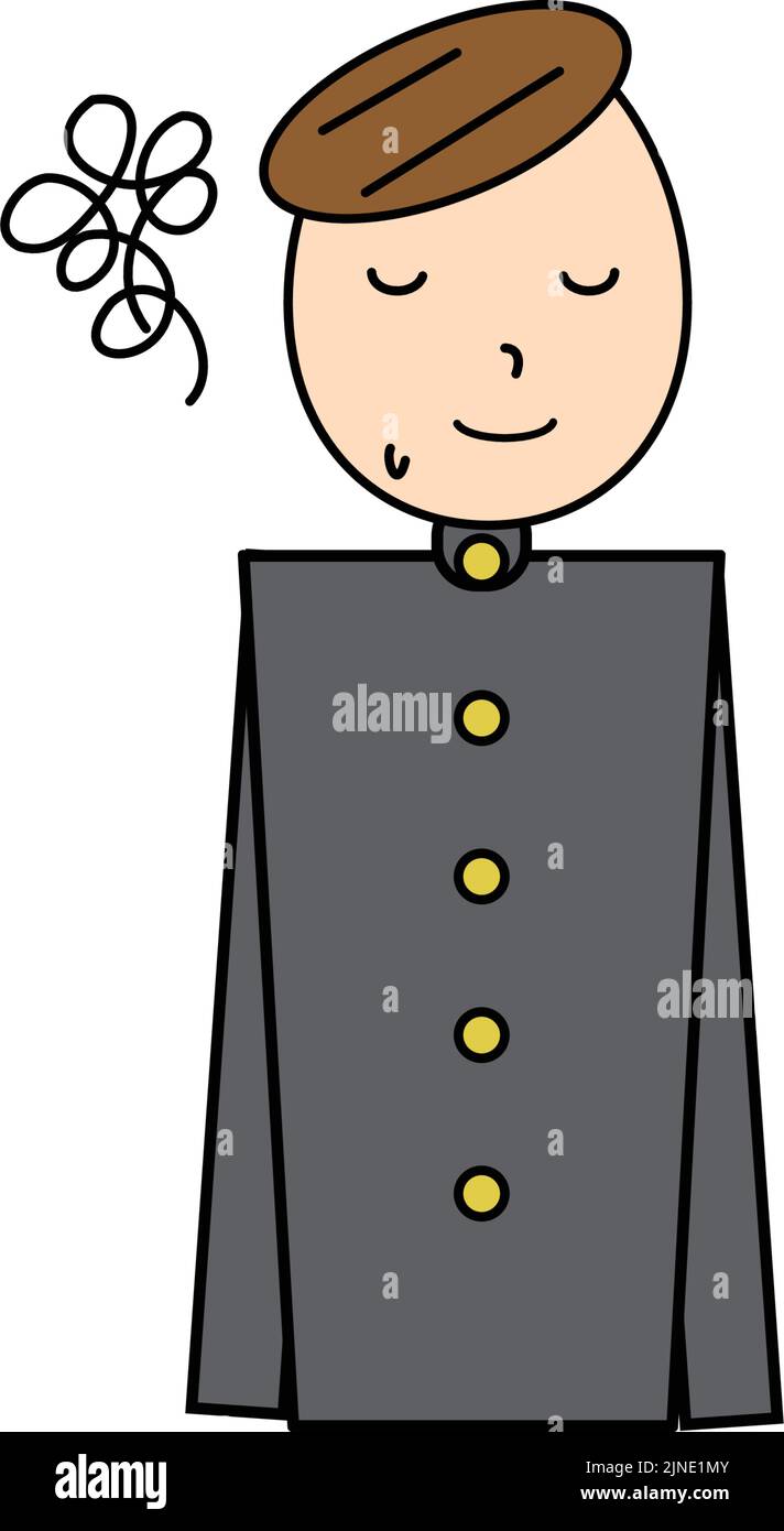 Graduation boy pattern, drawing by analog taste Stock Vector Image ...