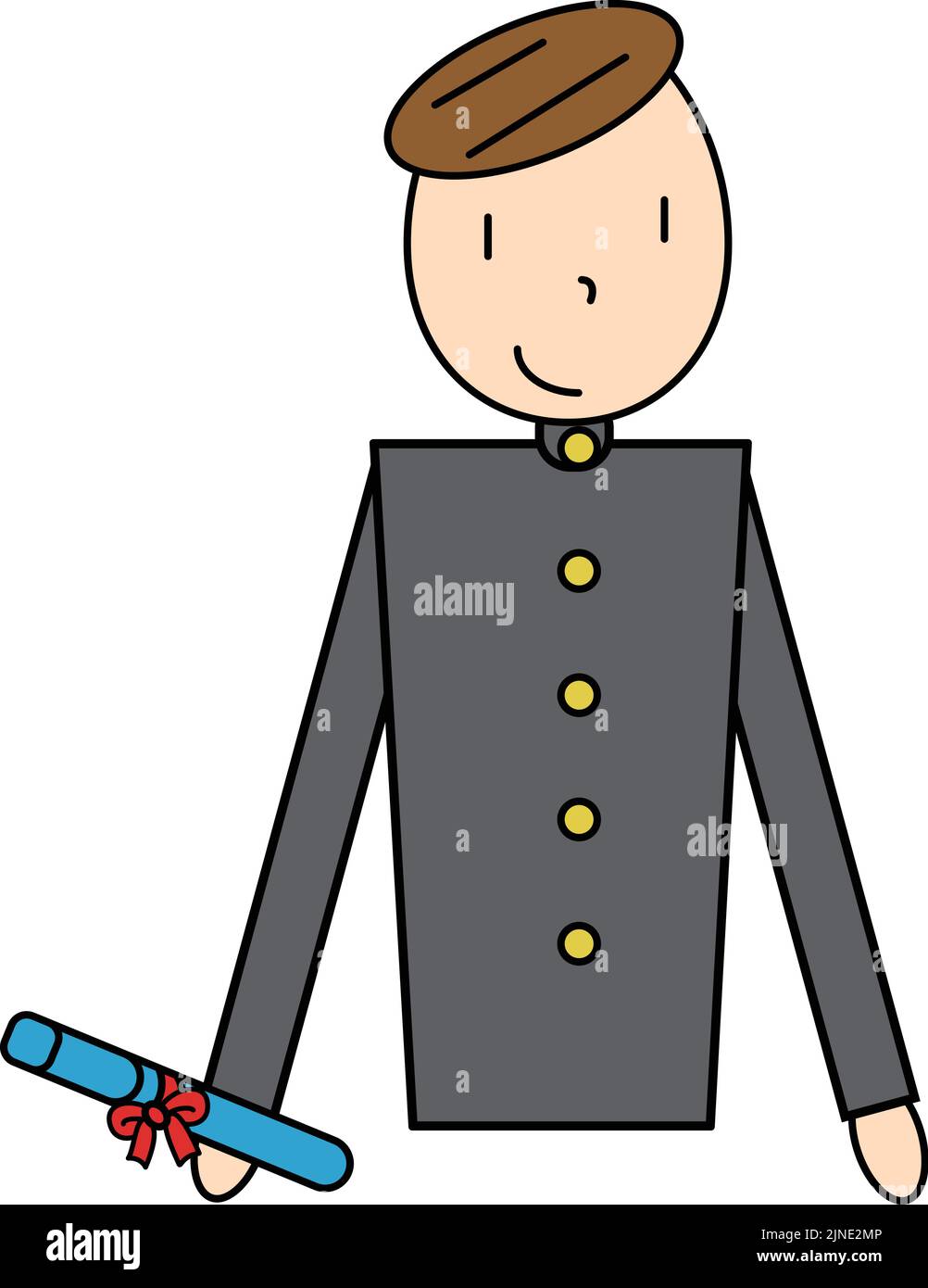 Graduation boy pattern, drawing by analog taste Stock Vector Image ...