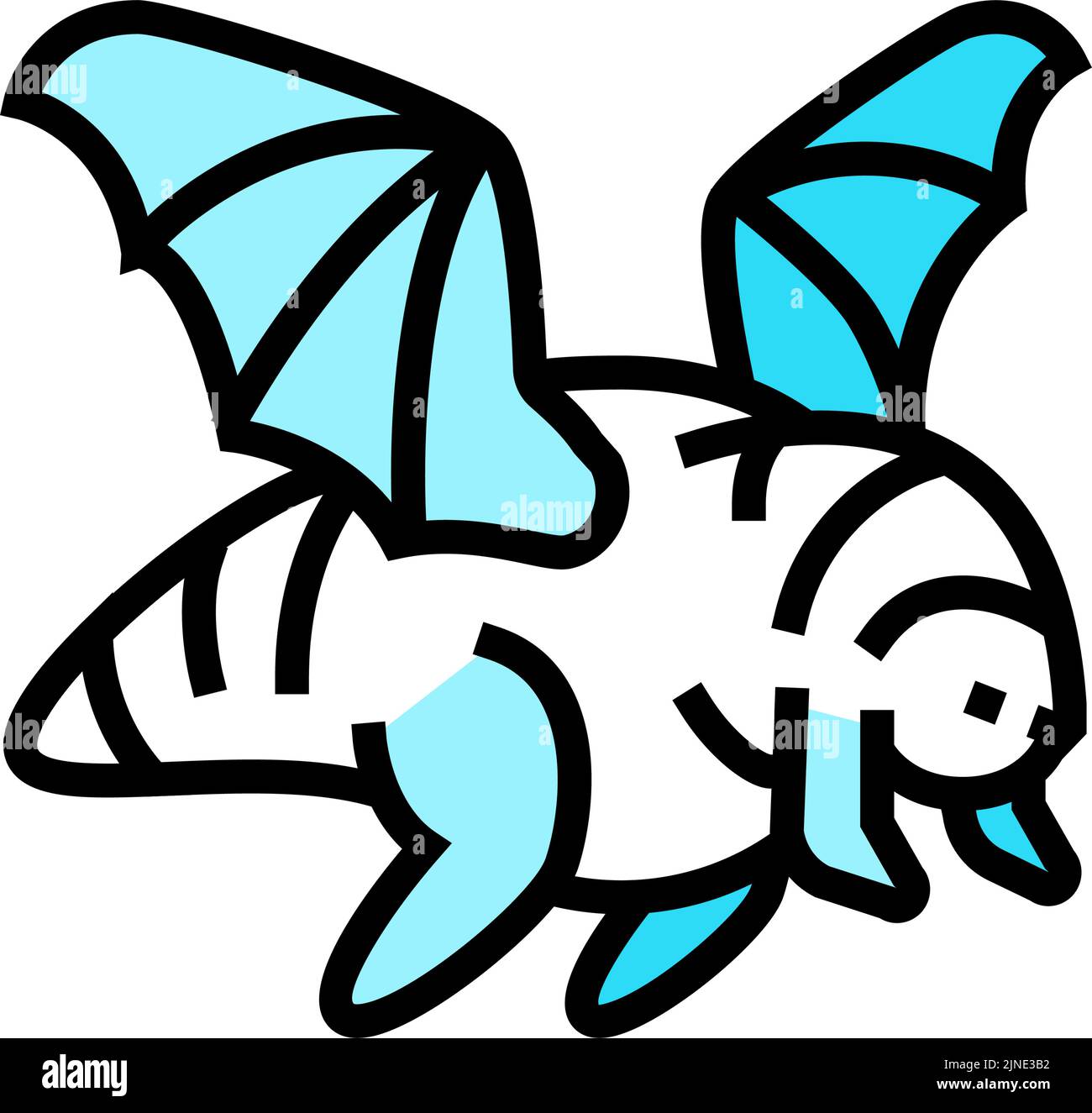 flying monster color icon vector illustration Stock Vector Image & Art ...