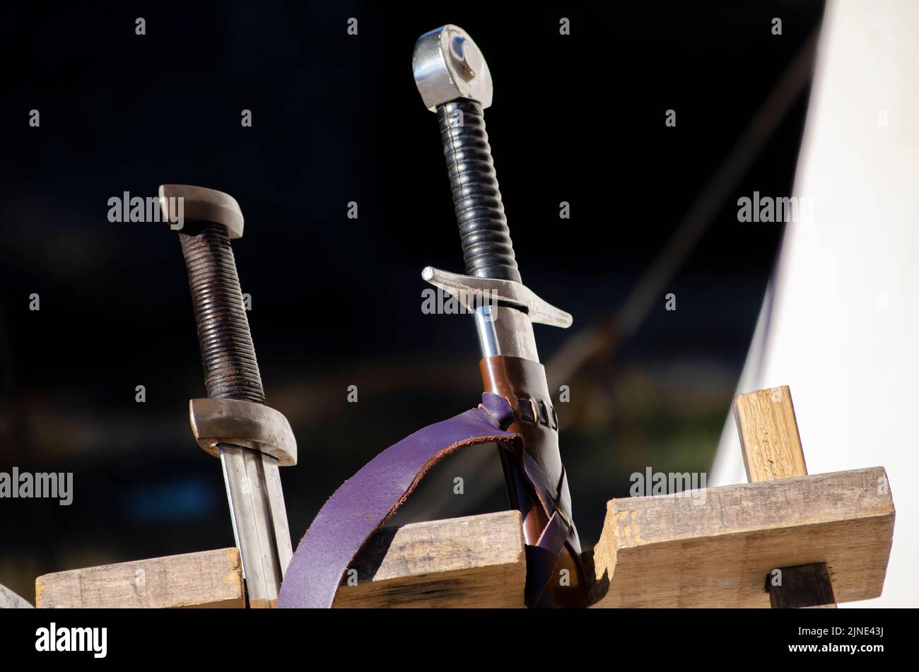 medieval swords for historical reenactment atrezzo Stock Photo - Alamy