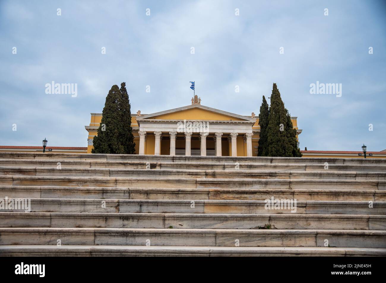 The Zappeion palatial building with stairs in front of it, Athens ...
