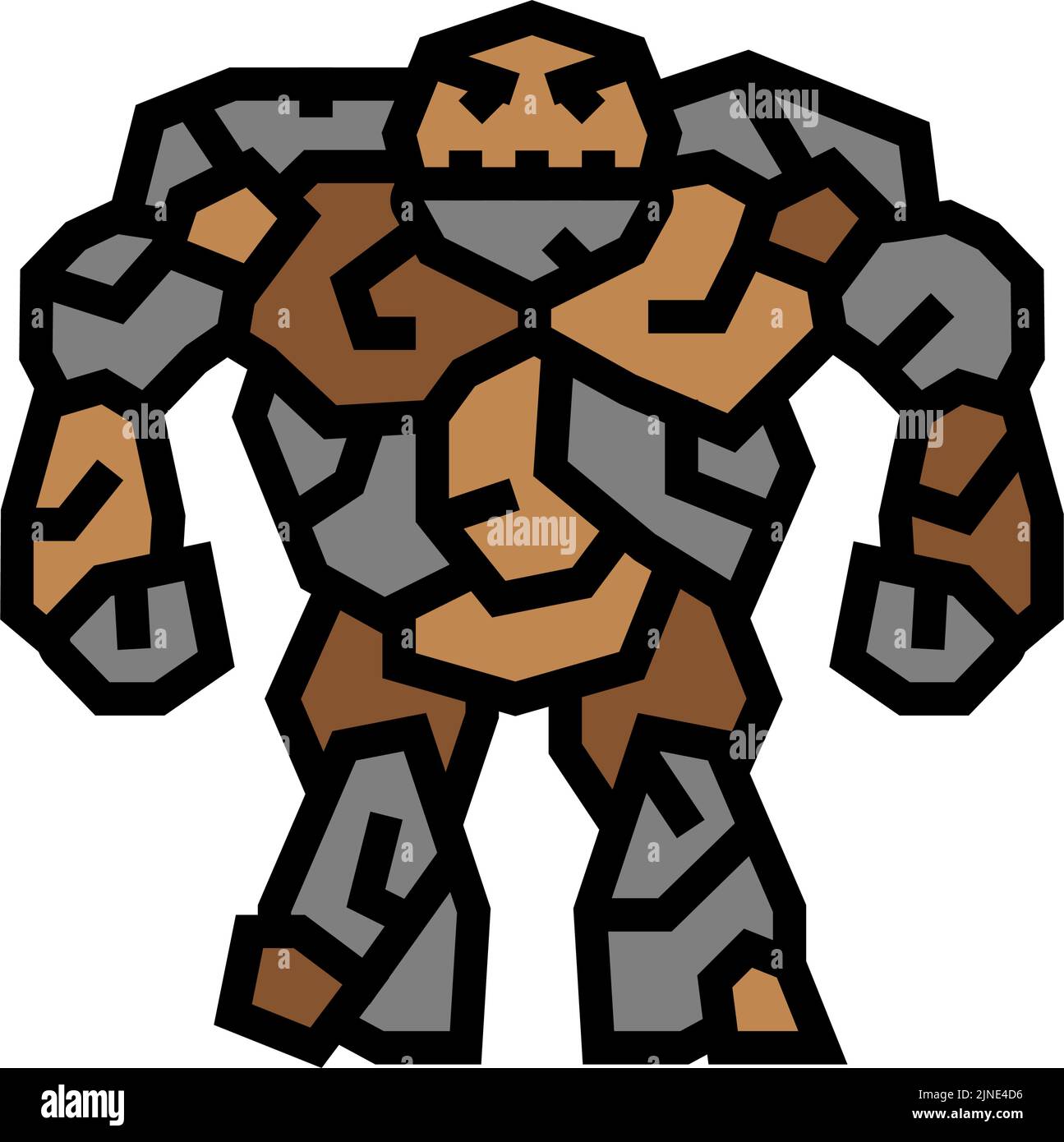 stone monster color icon vector illustration Stock Vector Image & Art ...