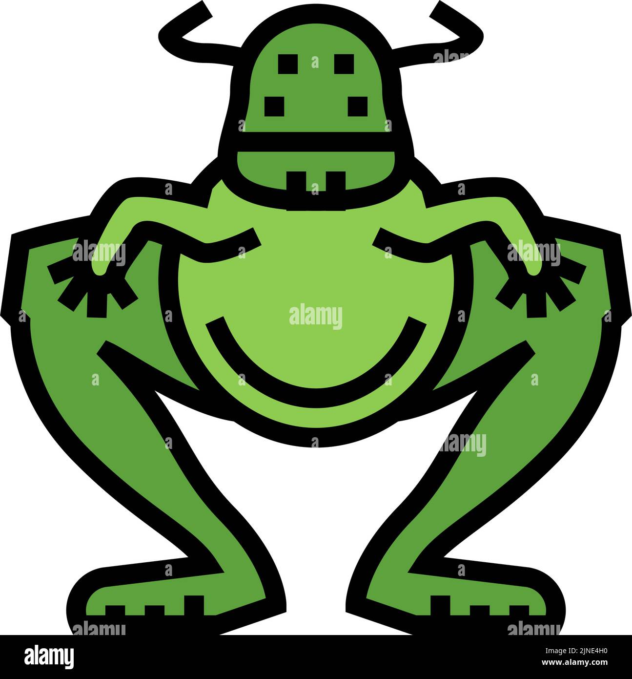 jumping monster color icon vector illustration Stock Vector Image & Art ...