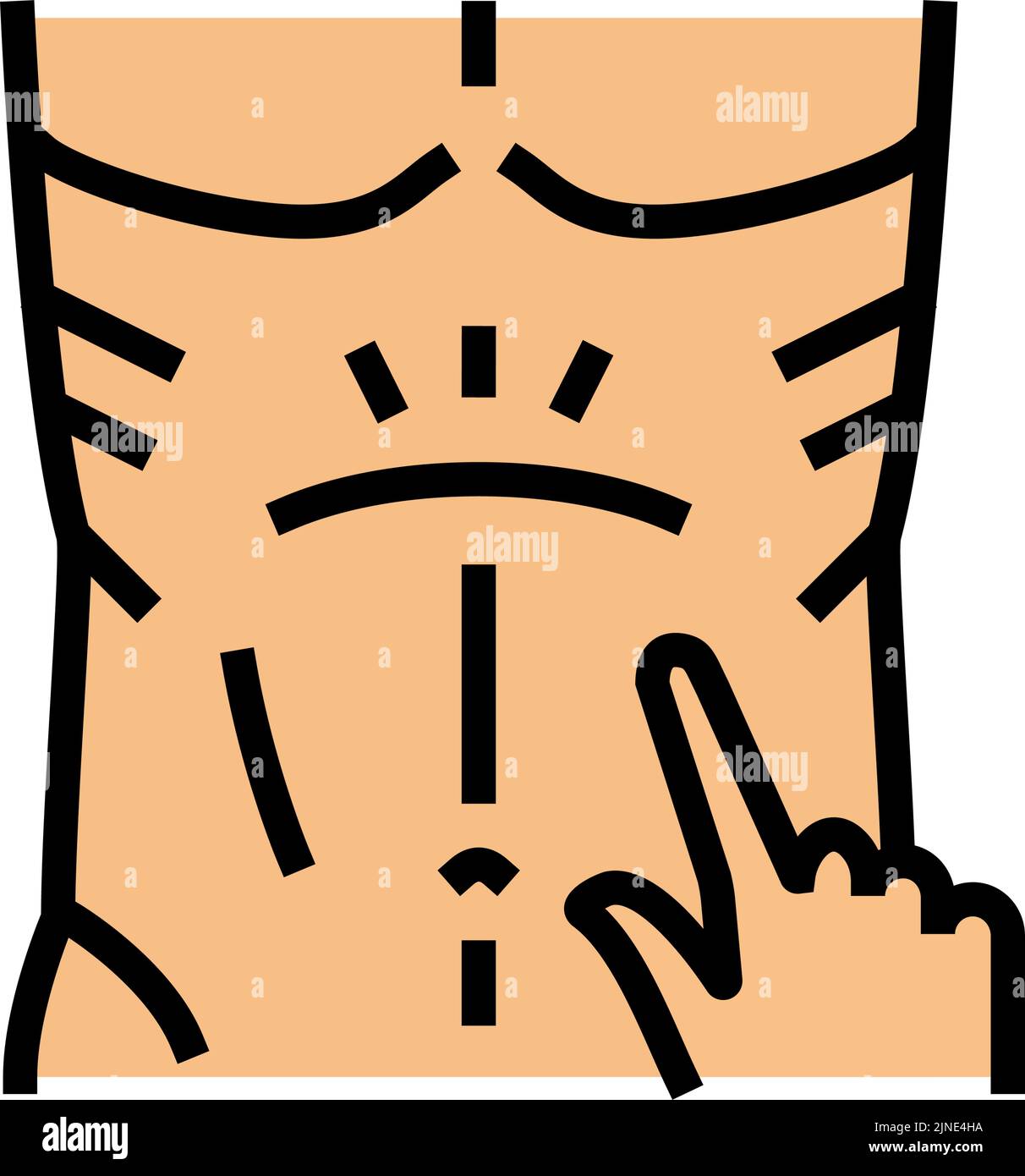 abdominal reflexes color icon vector illustration Stock Vector Image ...