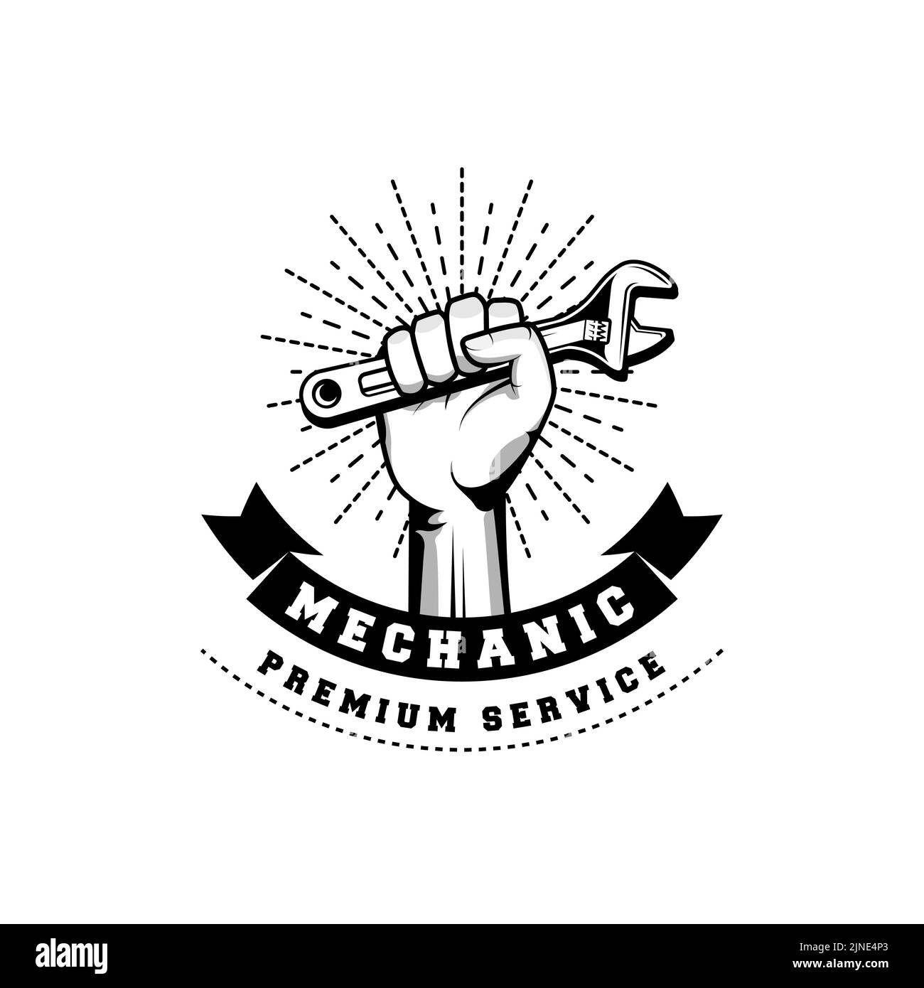 Mechanic badge logo design in retro style. Plumber logo design template ...
