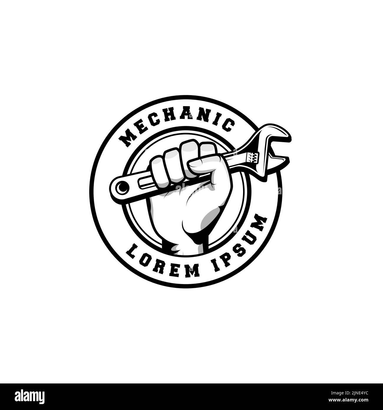 Mechanic badge logo design in retro style. Plumber logo design template ...
