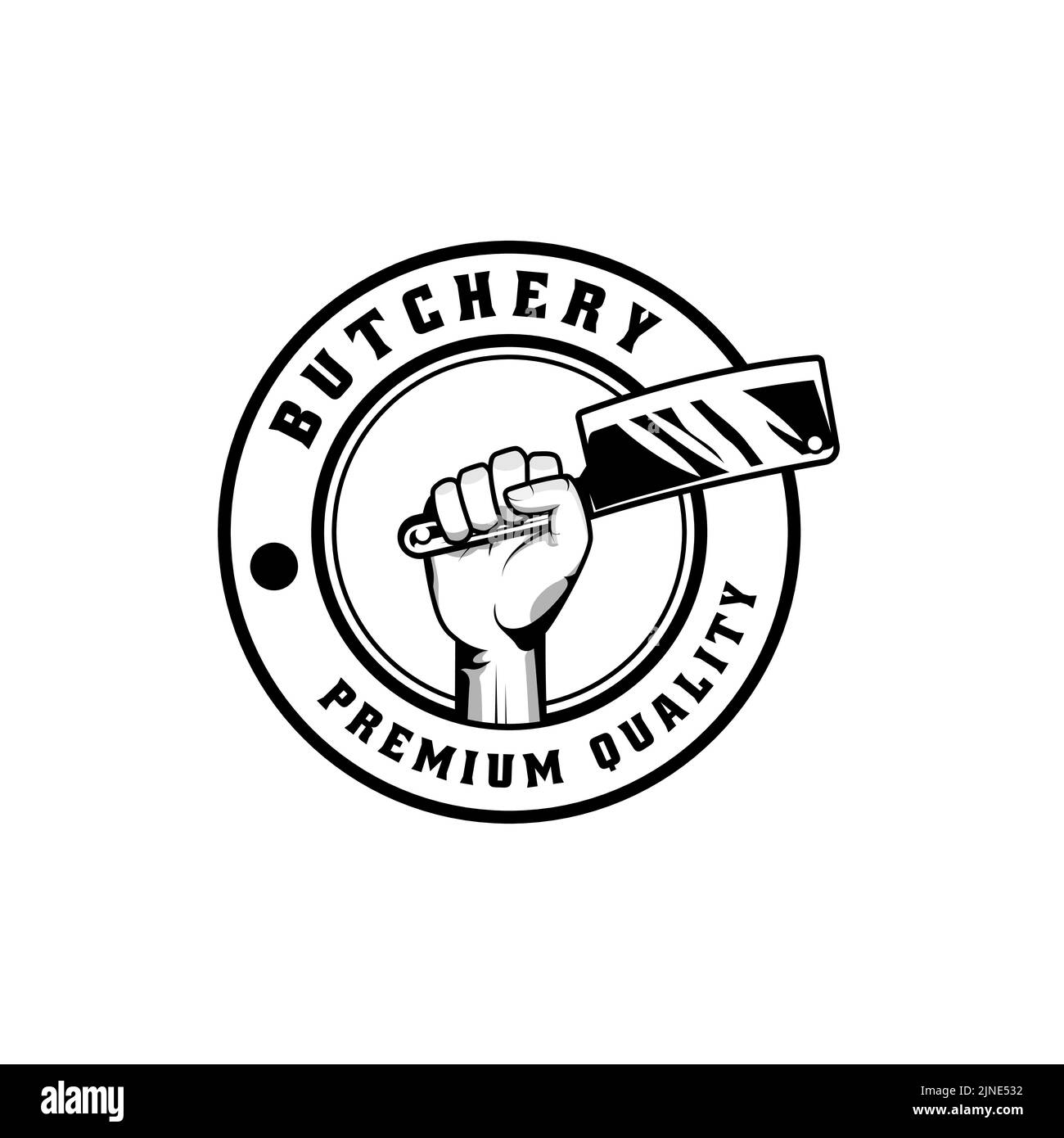 Butchery logo design template in rustic retro vintage style Stock ...