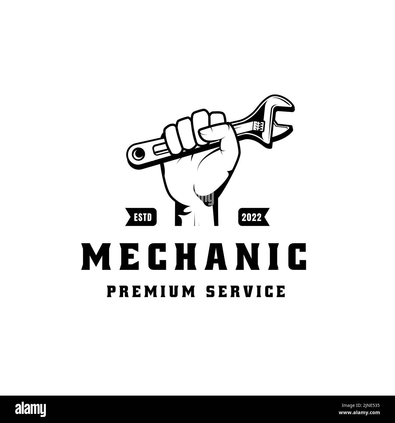 Mechanic badge logo design in retro style. Plumber logo design template ...